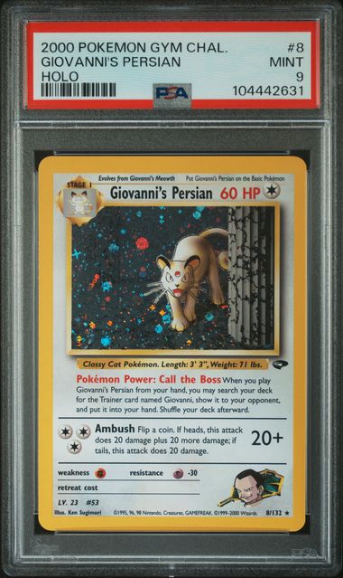 Giovanni's Persian #8 Holo PSA 9